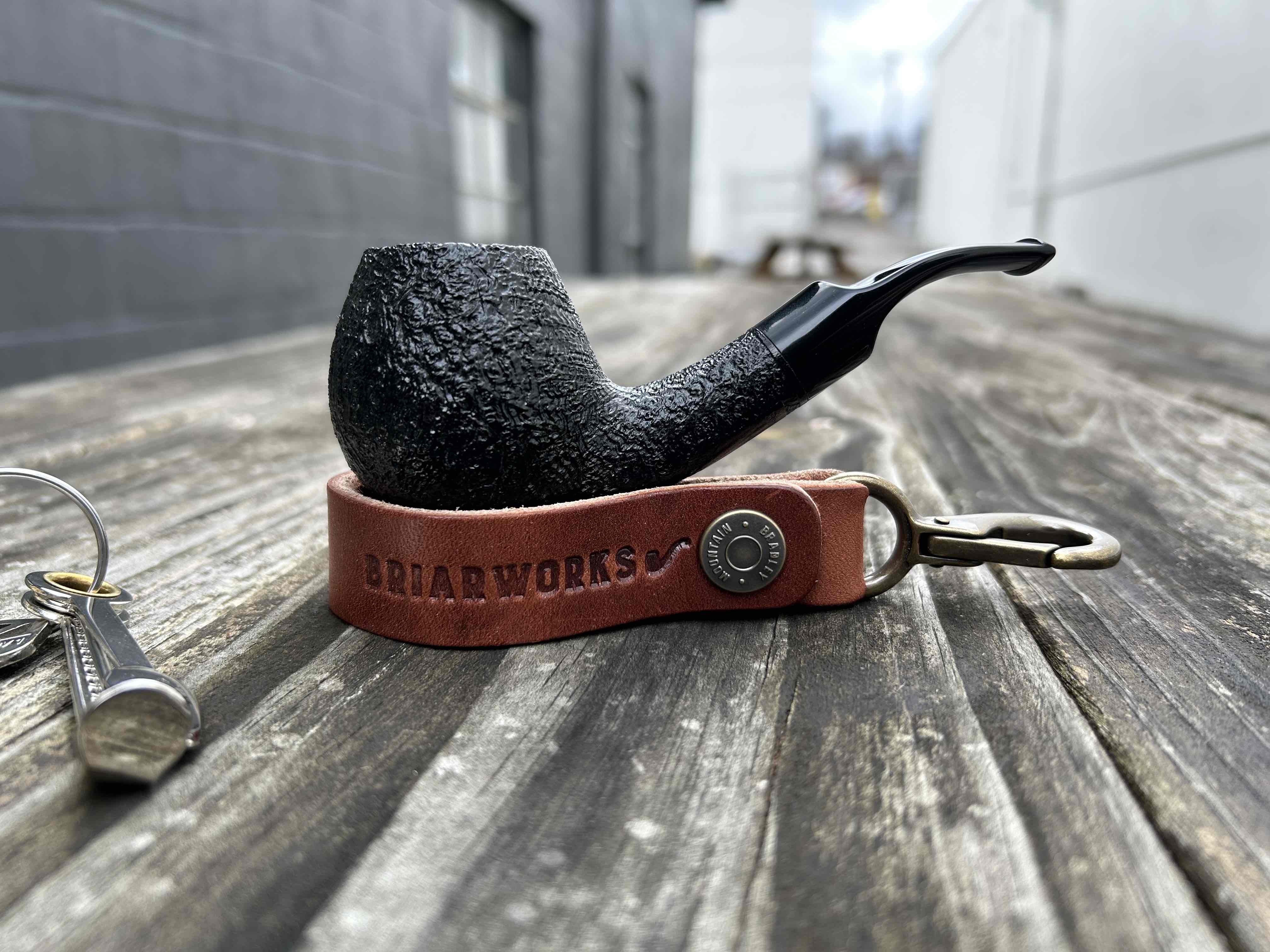 BriarWorks x Bradley Mountain Leather Key Fob and Pipe Rest - Brown ...