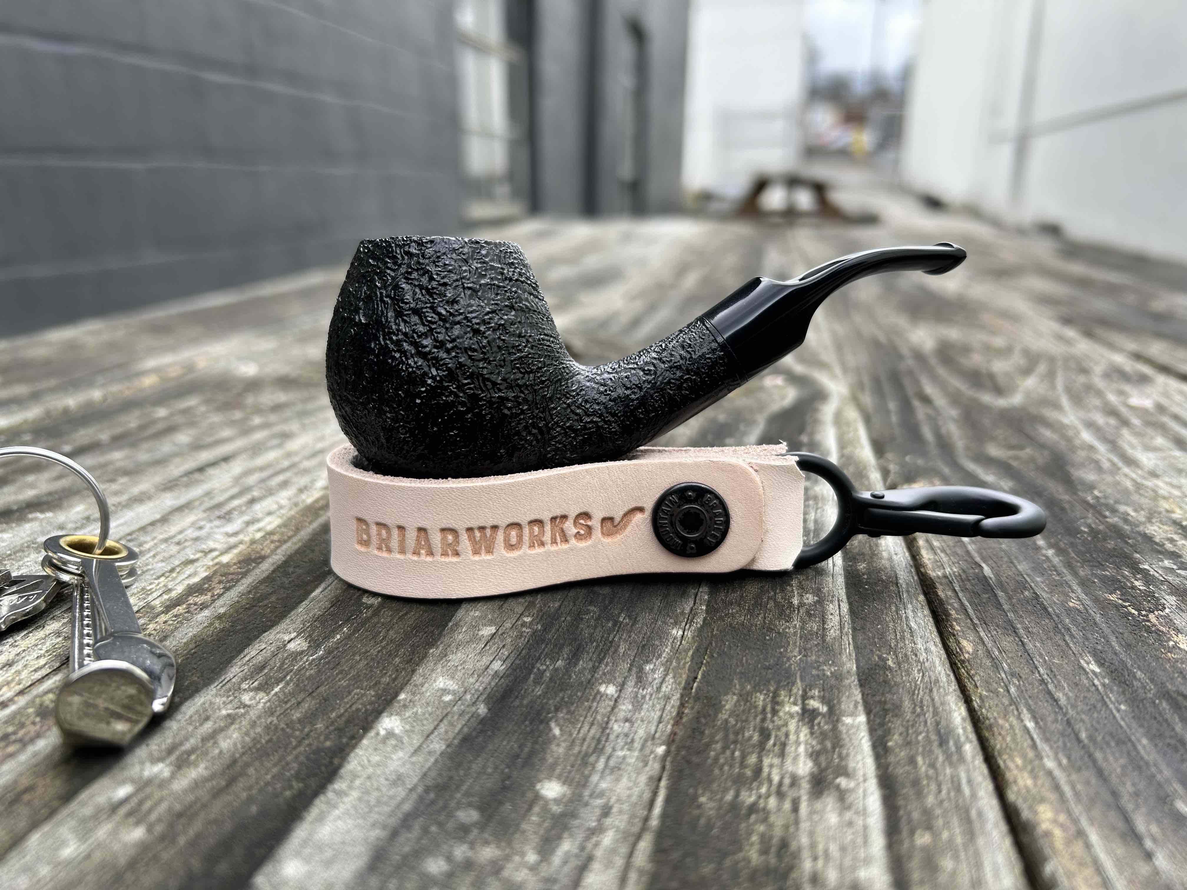 BriarWorks x Bradley Mountain Leather Key Fob and Pipe Rest - Natural ...